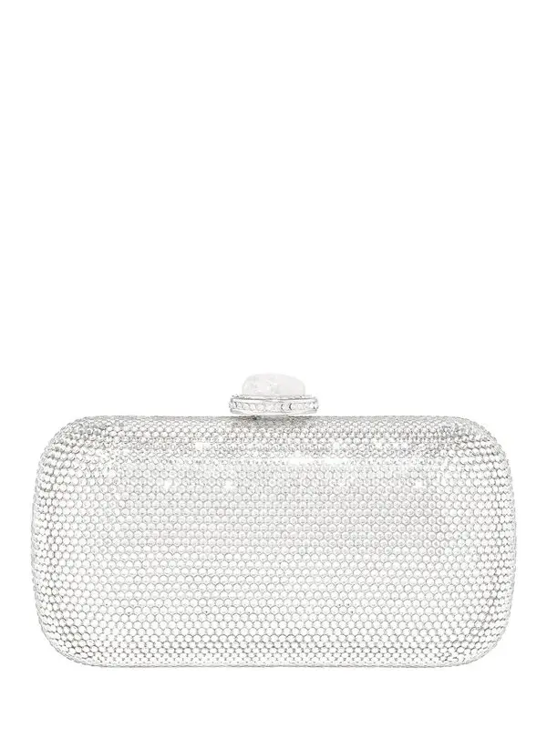 Judith Leiber Soap Dish Crystal Clutch - Silver