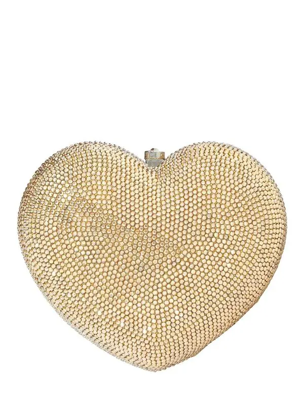 Judith Leiber Petit Coeur Prosecco Crystal Clutch - Gold