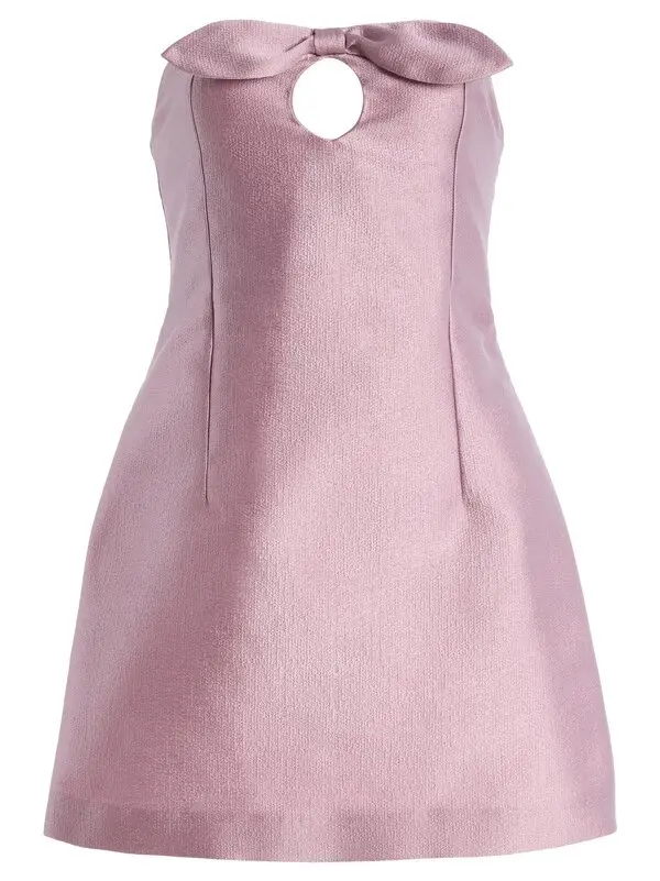Bernadette Charlotte Bow Detailed Mini Dress - Pink