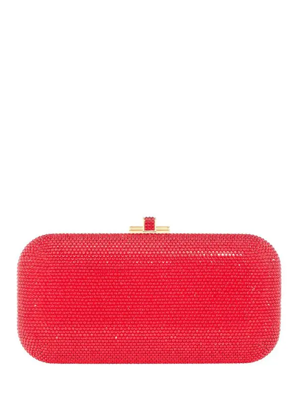 Judith Leiber Long Slide Crystal Clutch - Red