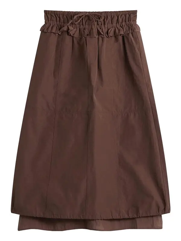 DAMSON MADDER Amber Panel Midi Skirt - Choc