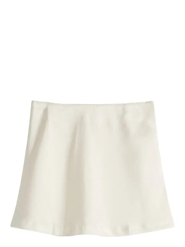 KIJUN Polka Dot Satin Mini Skirt - Ivory