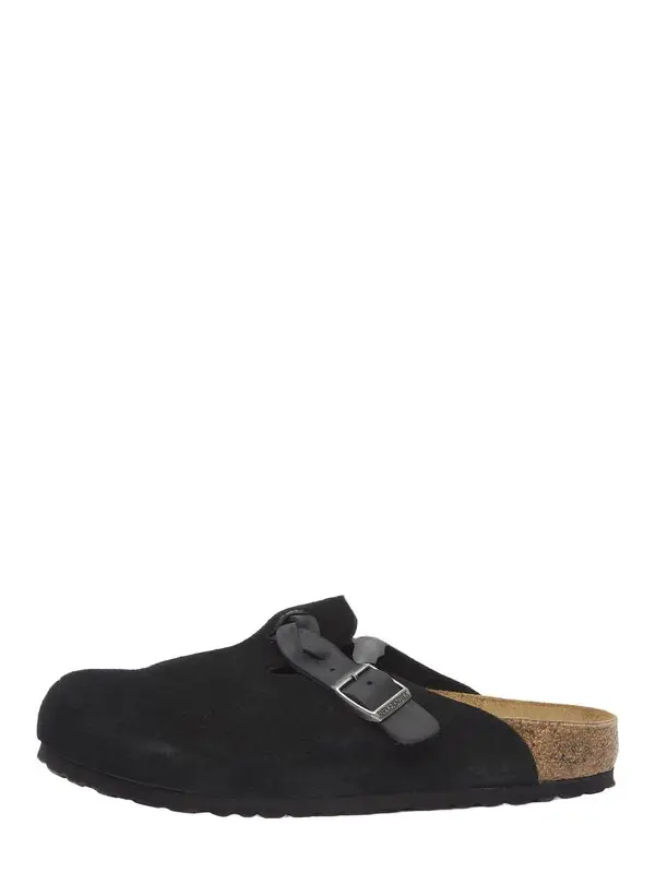 BIRKENSTOCK Boston Braided Clog - Black Suede