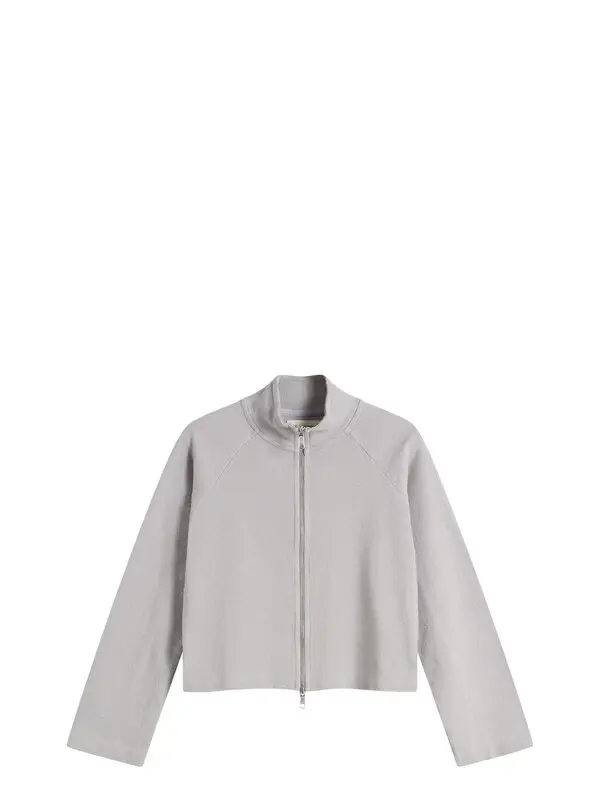 MFPEN Cropped Leisure Zip Up Top - Mineral Grey Needle Jump