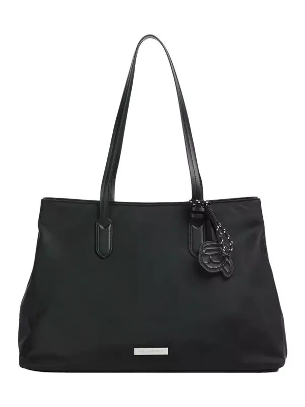 Karl Lagerfeld Ikon Logo-detail Shoulder Bag - Black