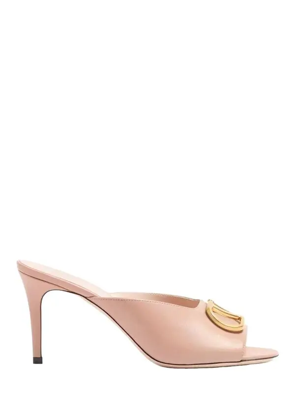 Valentino Garavani Vlogo Signature Kidskin Slide Sandals - Pink