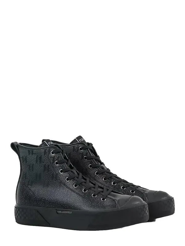 Karl Lagerfeld High-top Logo Sneakers - Black
