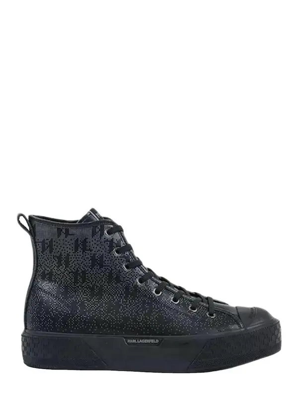 Karl Lagerfeld High-top Logo Sneakers - Black