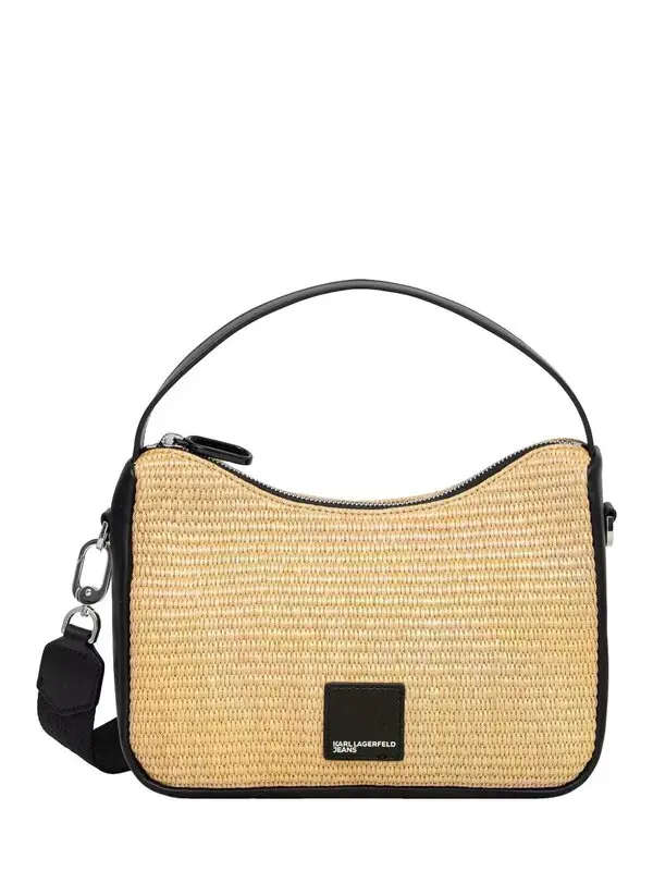 Karl Lagerfeld Woven Satchel - Neutrals