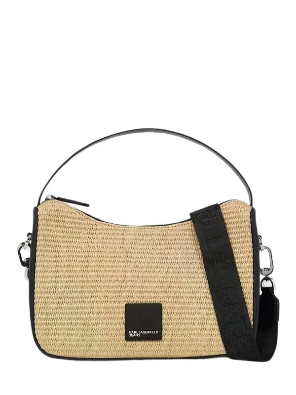Karl Lagerfeld Woven Satchel - Neutrals