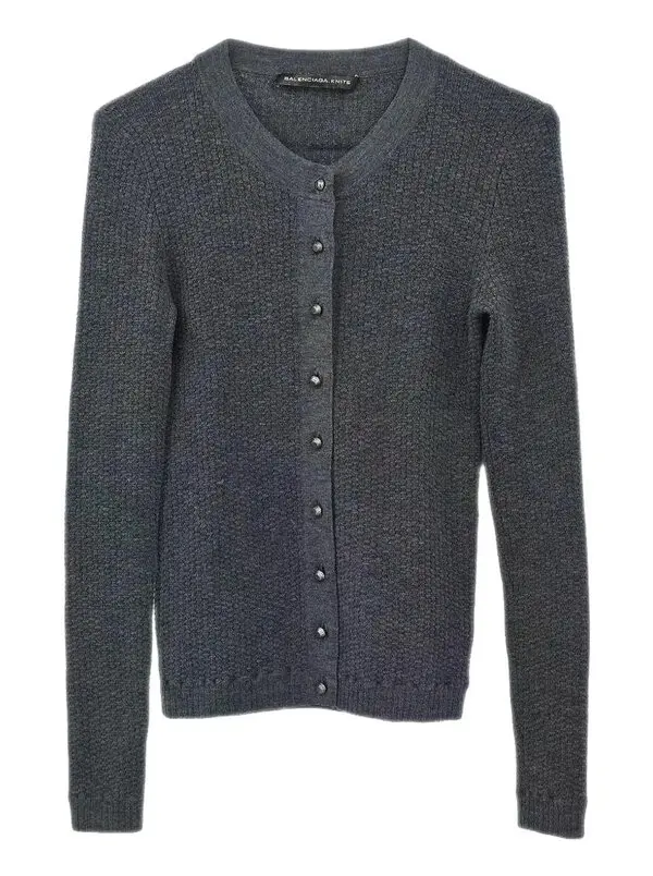 Balenciaga Textured Cardigan - Grey