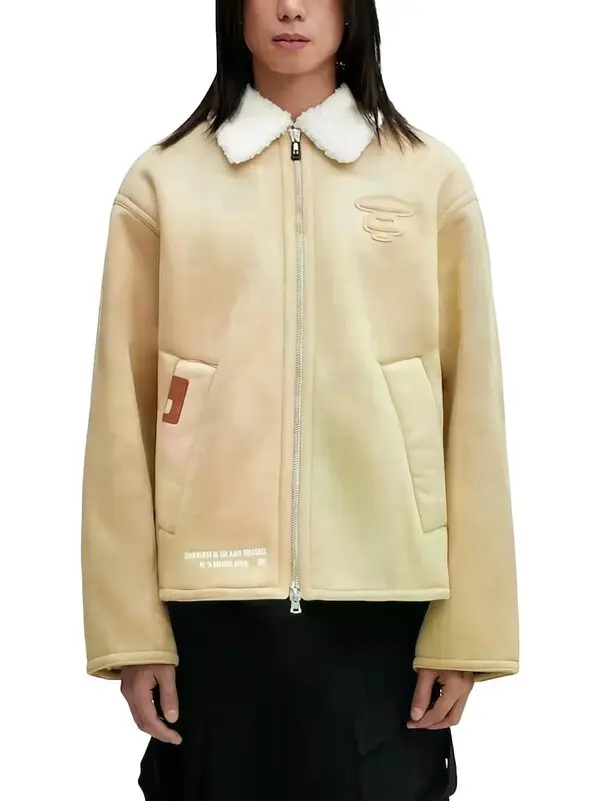 AAPE BY *A BATHING APE Appliqué Collar Jacket - Neutrals