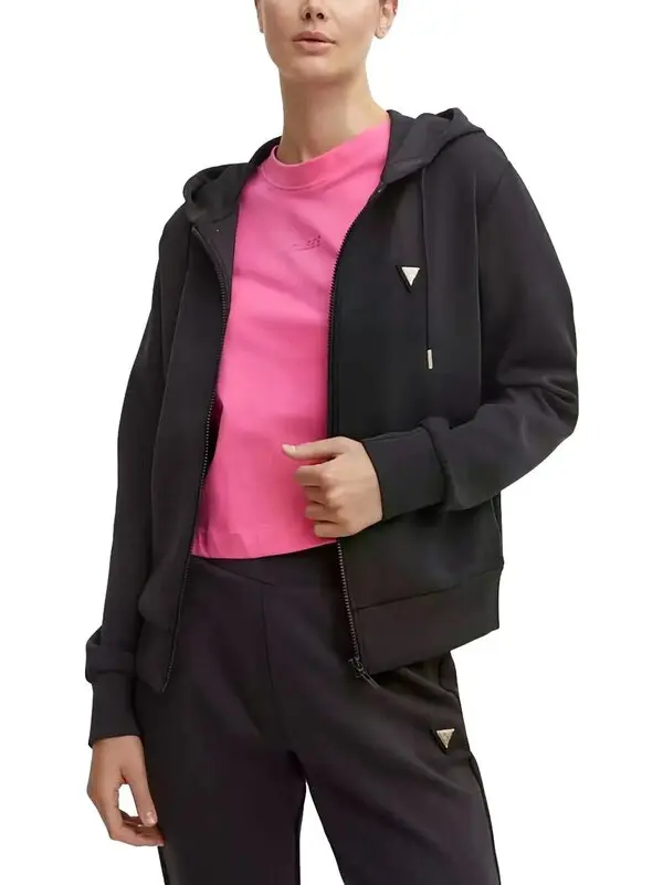 Guess Zipped Hoodie - Black