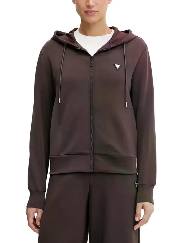 Guess Zip-up Hoodie - Brown
