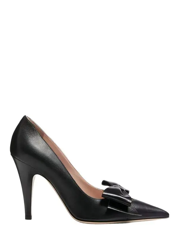 Valentino Garavani Kidskin Pumps With Bow Detailing - Black