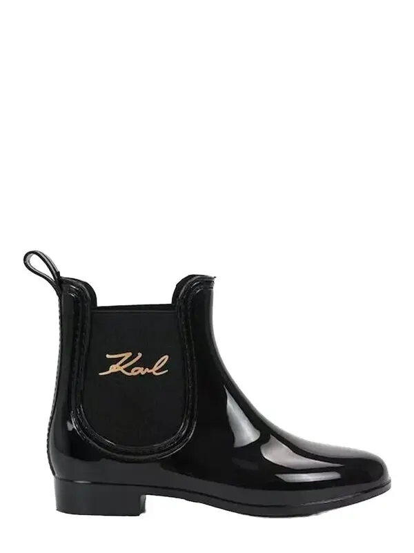Karl Lagerfeld Logo-plaque Boots - Black