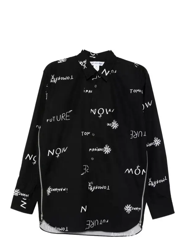 Comme Des Garçons Tomorrow Future Zip Shirt - Black