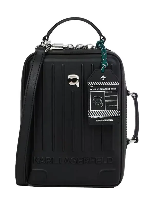 Karl Lagerfeld Ikon Suitcase Crossbody Bag - Black