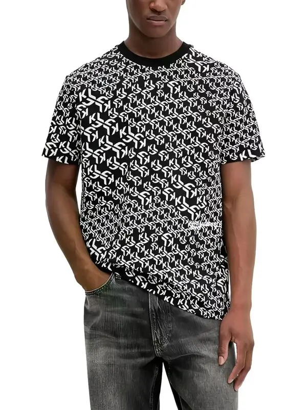 Karl Lagerfeld Patterned T-shirt - Black