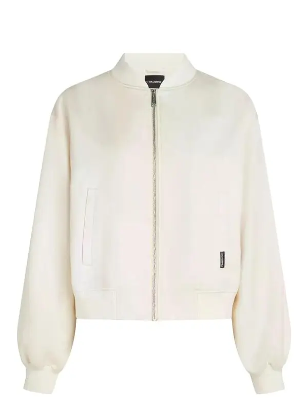 Karl Lagerfeld Côte D'azur Long-sleeve Bomber Jacket - Neutrals