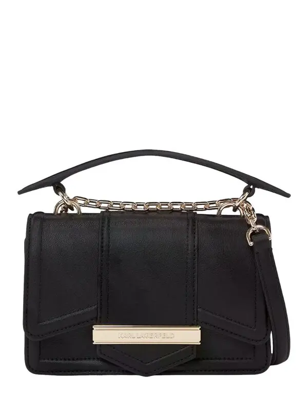 Karl Lagerfeld K/nova Leather Cross Body Bag - Black