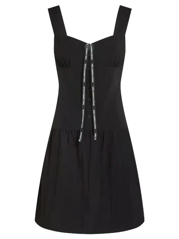 Karl Lagerfeld Logo-detail Mini Dress - Black