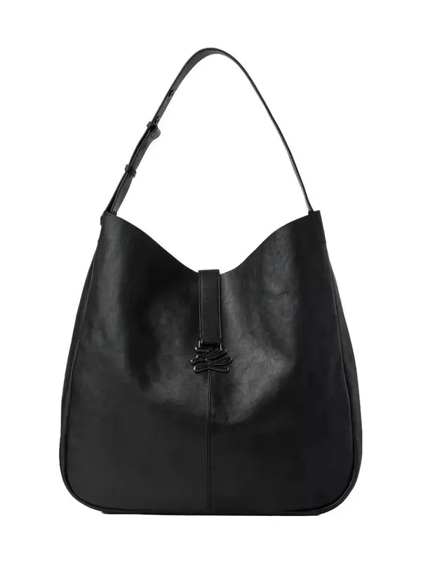 Karl Lagerfeld K/autograph Leather Shoulder Bag - Black