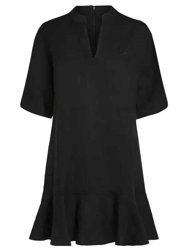 Karl Lagerfeld Ruffled-hem Shift Dress - Black