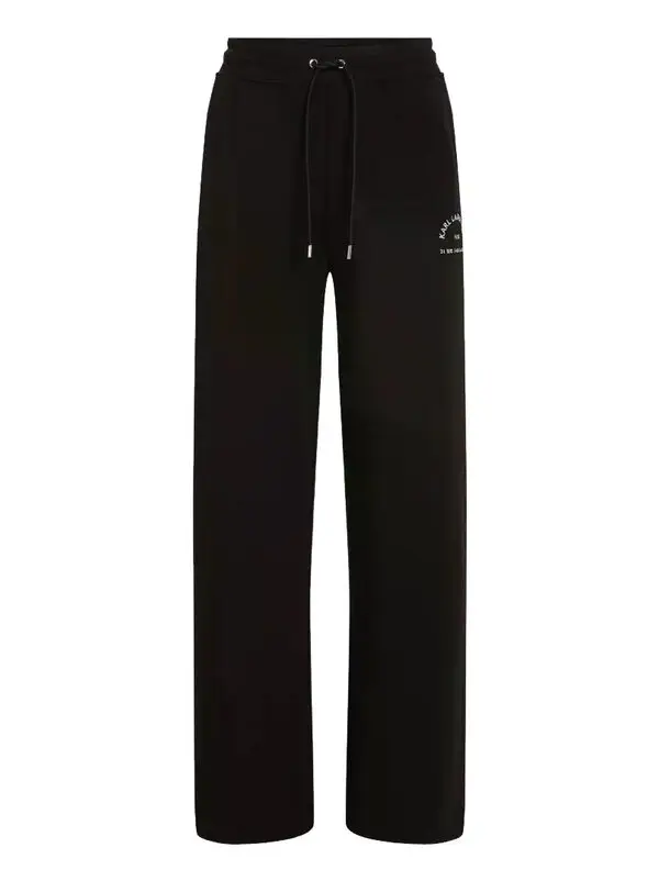 Karl Lagerfeld Rue St-guillaume Logo-detail Track Pants - Black
