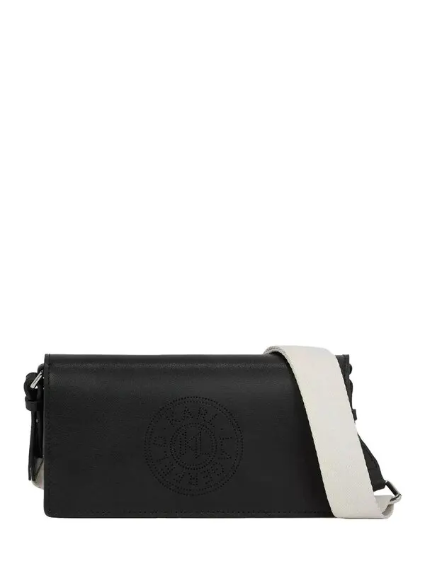 Karl Lagerfeld Mini K/circle Leather Crossbody Bag - Black