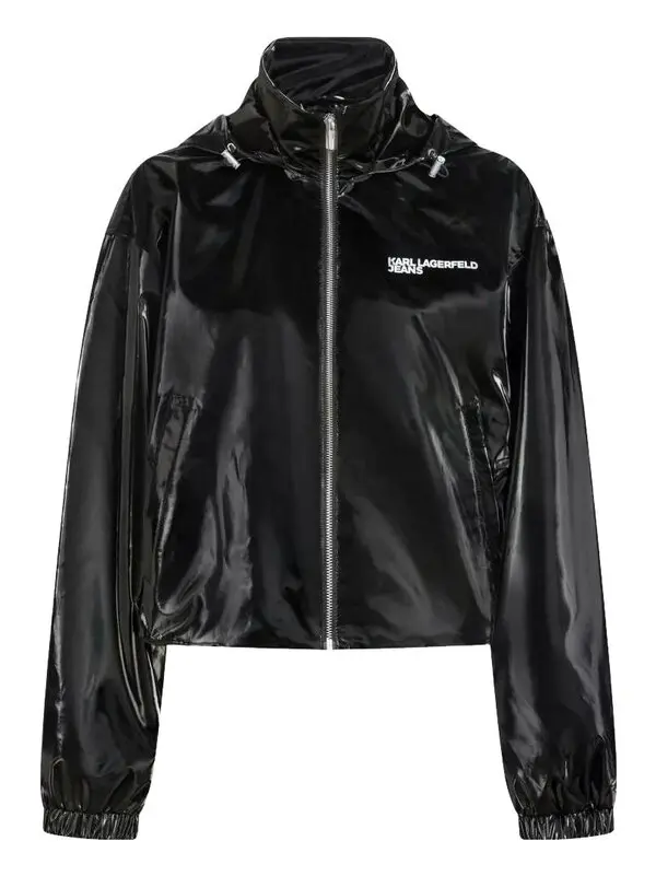 Karl Lagerfeld Hooded Zip Jacket - Black