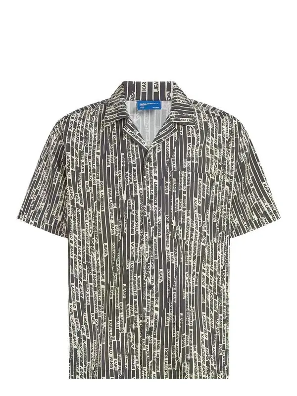 Karl Lagerfeld All-over Print Shirt - Black