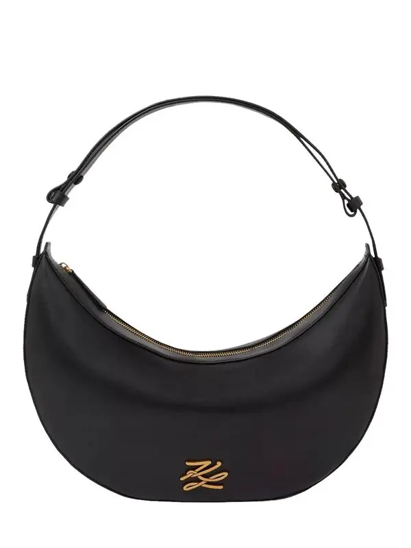 Karl Lagerfeld K/autograph Leather Shoulder Bag - Black