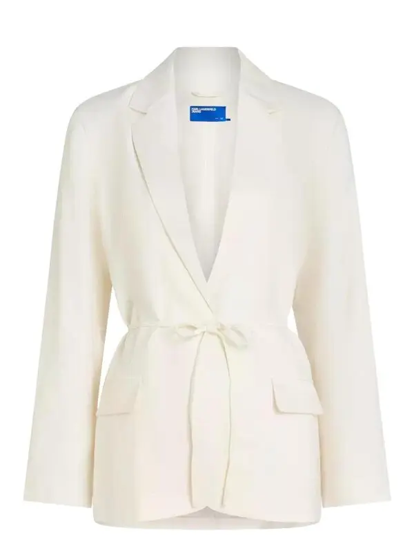 Karl Lagerfeld Tie-waist Blazer - Neutrals