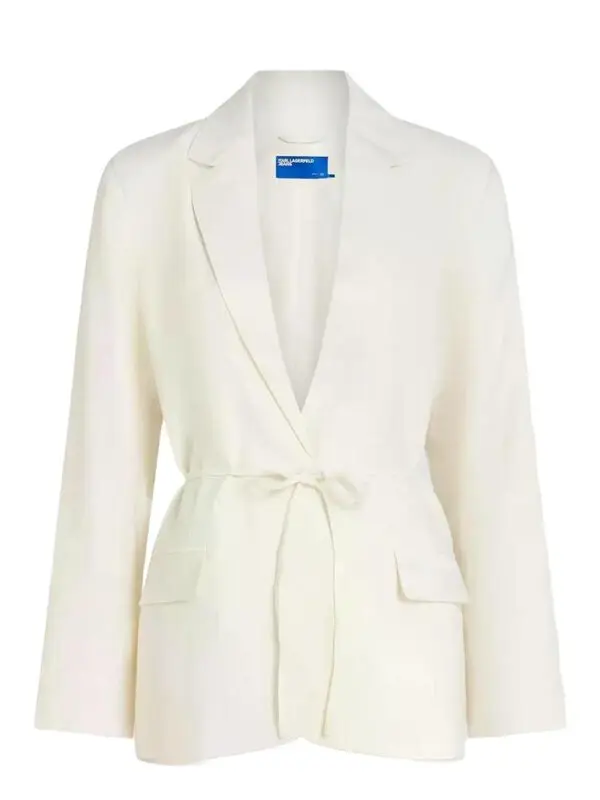 Karl Lagerfeld Tie-waist Blazer - Neutrals