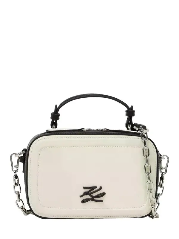 Karl Lagerfeld K/autograph Leather Cross Body Bag - Neutrals