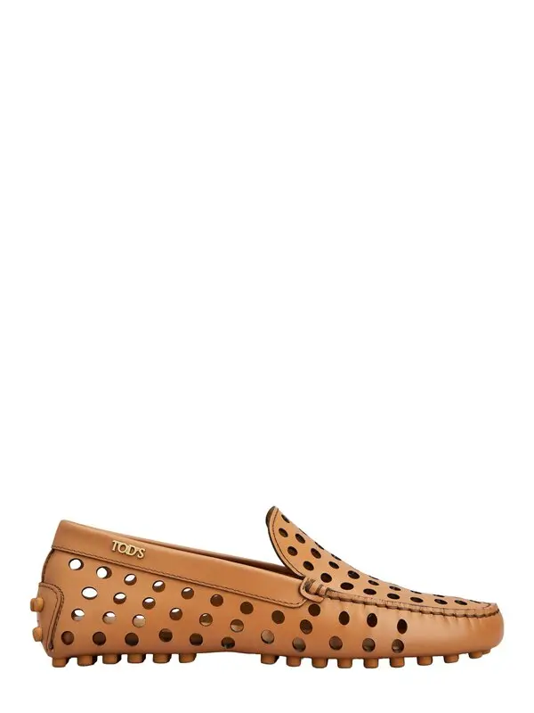 TOD'S Gommino Leather Loafers - Brown