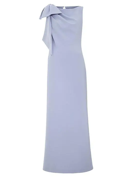 PHASE EIGHT Alana Bow Stretch-woven Maxi Dress - Pale Blue