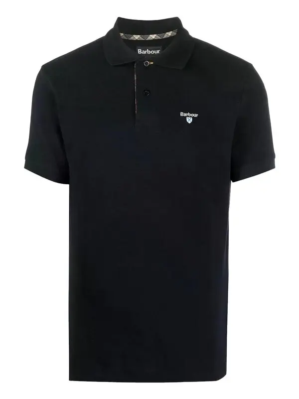 Barbour Logo Embroidered Polo Shirt - Black