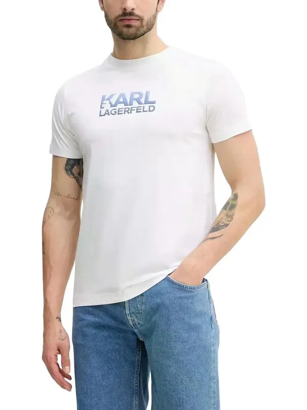 Karl Lagerfeld Short-sleeved Cotton T-shirt - White