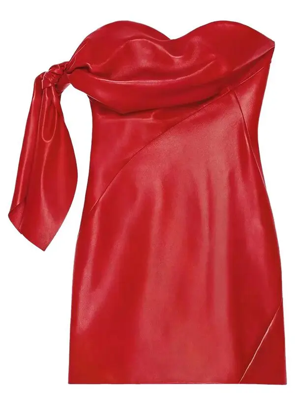Givenchy Knot Strapless Mini Dress - Red