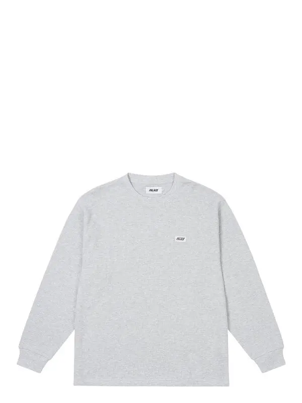 PALACE Basically A Thermal Longsleeve - Grey Marl