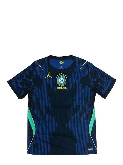 Nike Air Jordan X Cbf Brazil Aerofit Advance Match Away Jersey - Old Royal/black