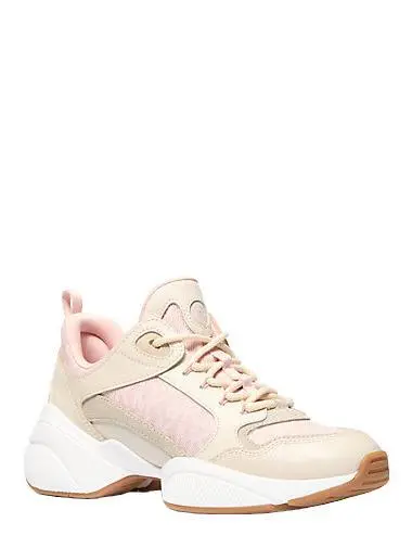 Michael Kors Bowie Signature Logo Trainer - Pink