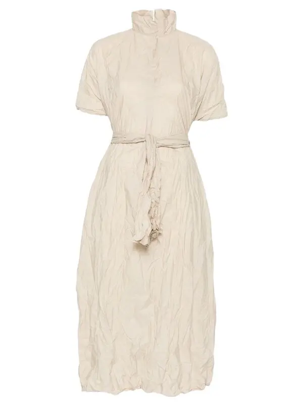 DANIELA GREGIS Cotton Midi Dress - Beige