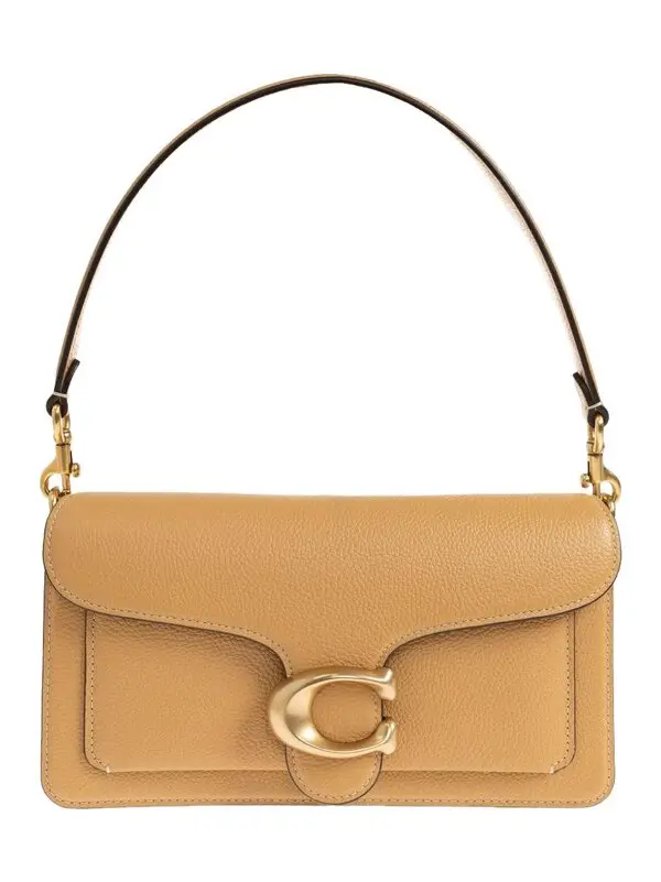 COACH Tabby 26 Leather Shoulder Bag - Beige
