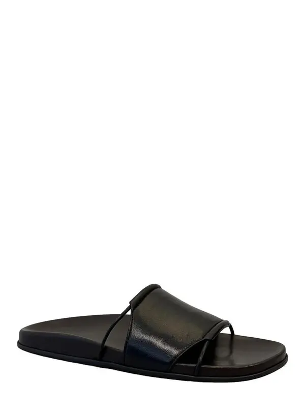 THE ROW Vivienne Leather Sandals - Black
