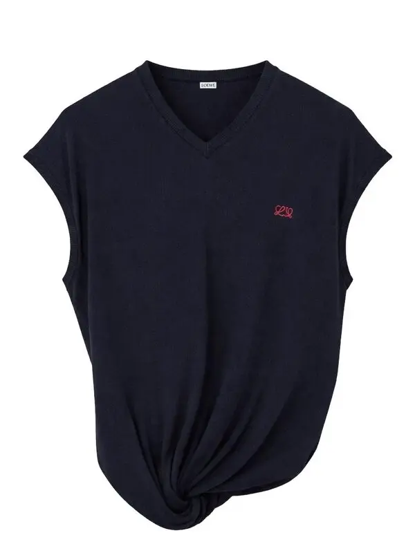 Loewe Wool V-neck Sweater - Blue