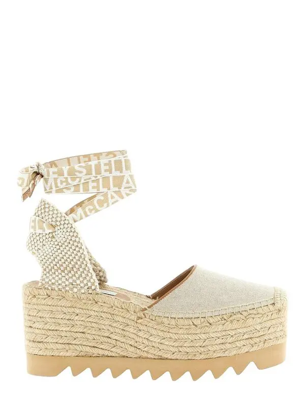 Stella McCartney Gaia Wedge Espadrilles - Beige