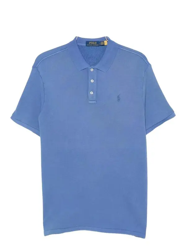 Polo Ralph Lauren Button-front Short-sleeve Polo Shirt - Blue